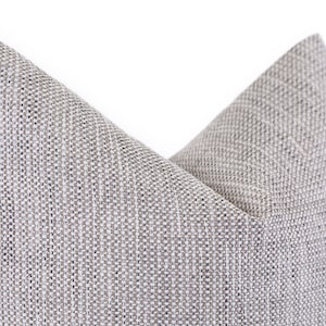 Gray Textured Pillow Cover, Textured Euro Sham, Heavy Soft Fabric ...