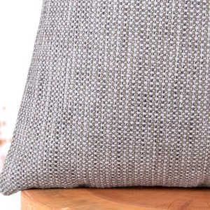 Gray Textured Pillow Cover, Textured Euro Sham, Heavy Soft Fabric ...