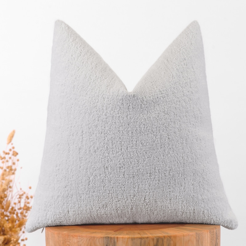 White Textured Pillow - Etsy