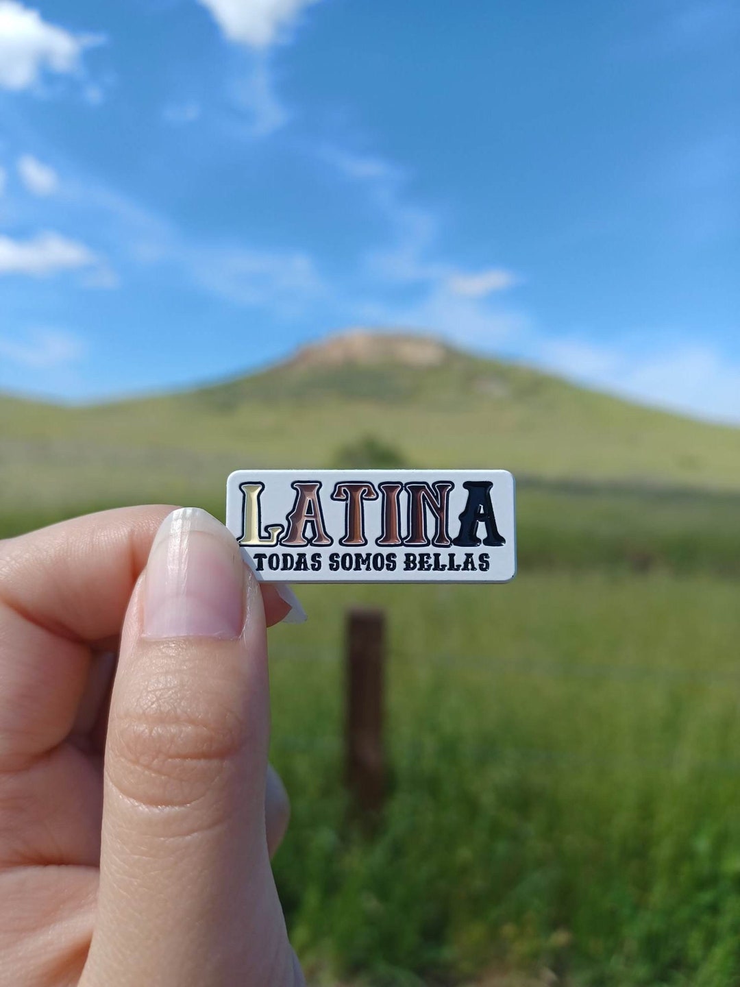 Proud Latina Enamel Pin Afro Latina Skin Tone Brown Beauty Etsy