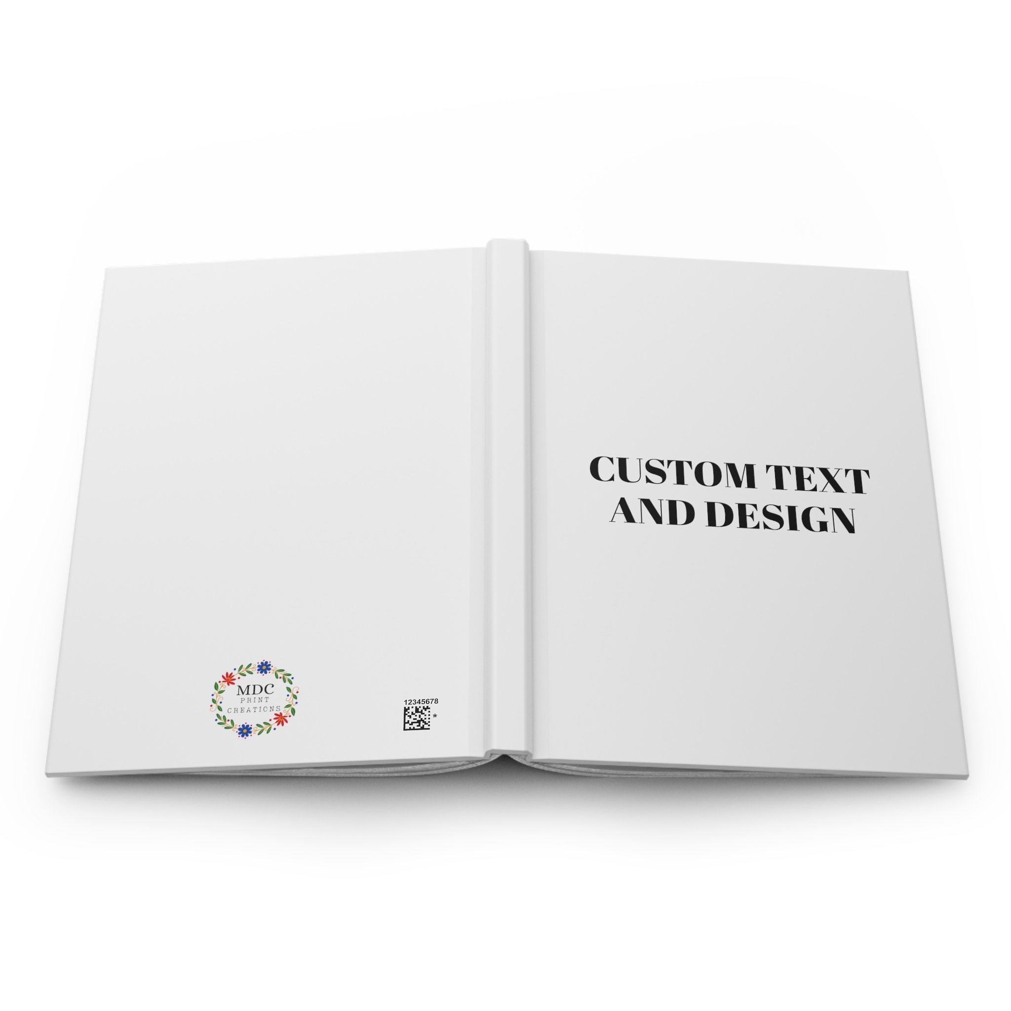 Custom Notebook With Logo Colored Monogram Journal Cover Lined Pages ...