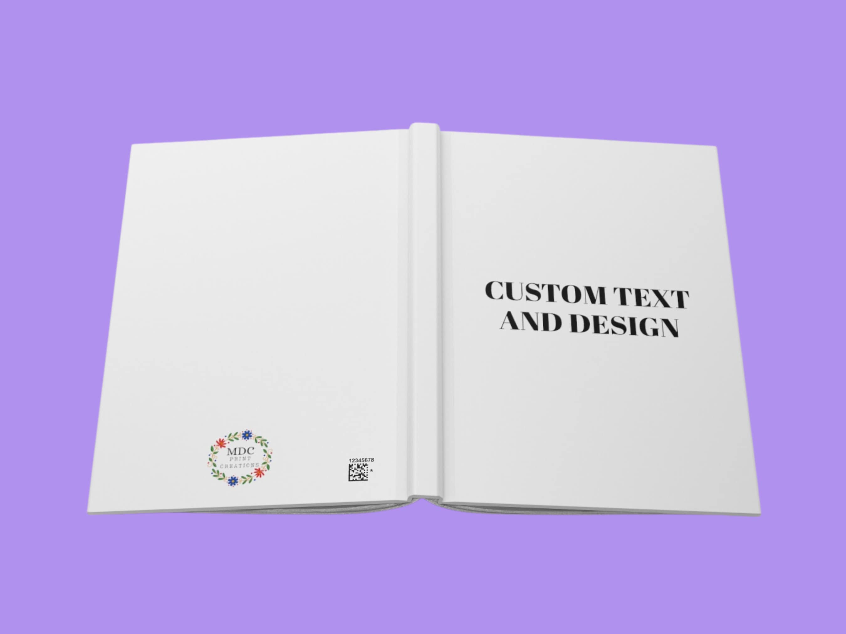 Custom Notebook With Logo Colored Monogram Journal Cover Lined Pages ...