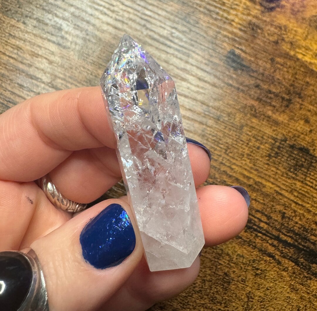 Mini Crackle Quartz Tower | High Quality | Fire and Ice Quartz | Full ...