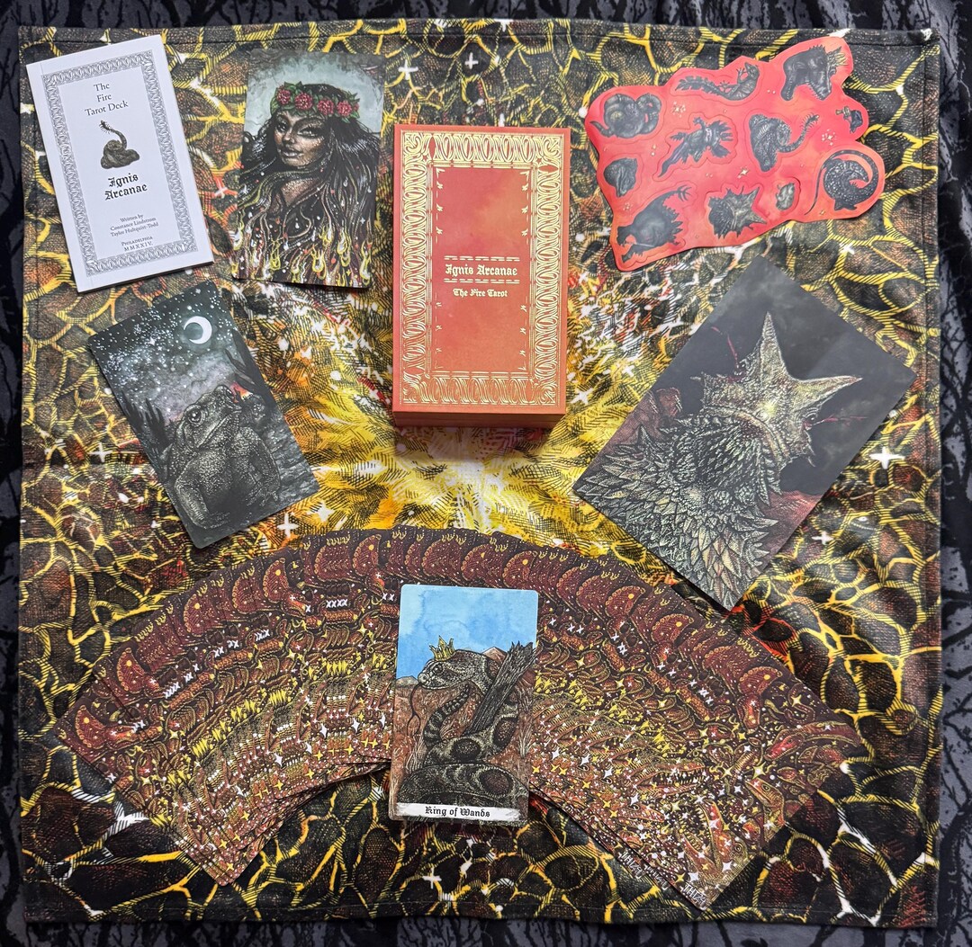 Ignis Arcanae | the Fire Tarot | 2024 Kickstarter | Plus Reading Cloth ...