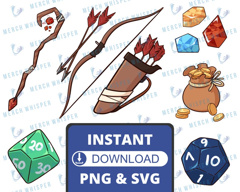 15 Roleplay Game SVG Bundle, RPG Dice Set PNG, Tabletop Gaming Clipart ...