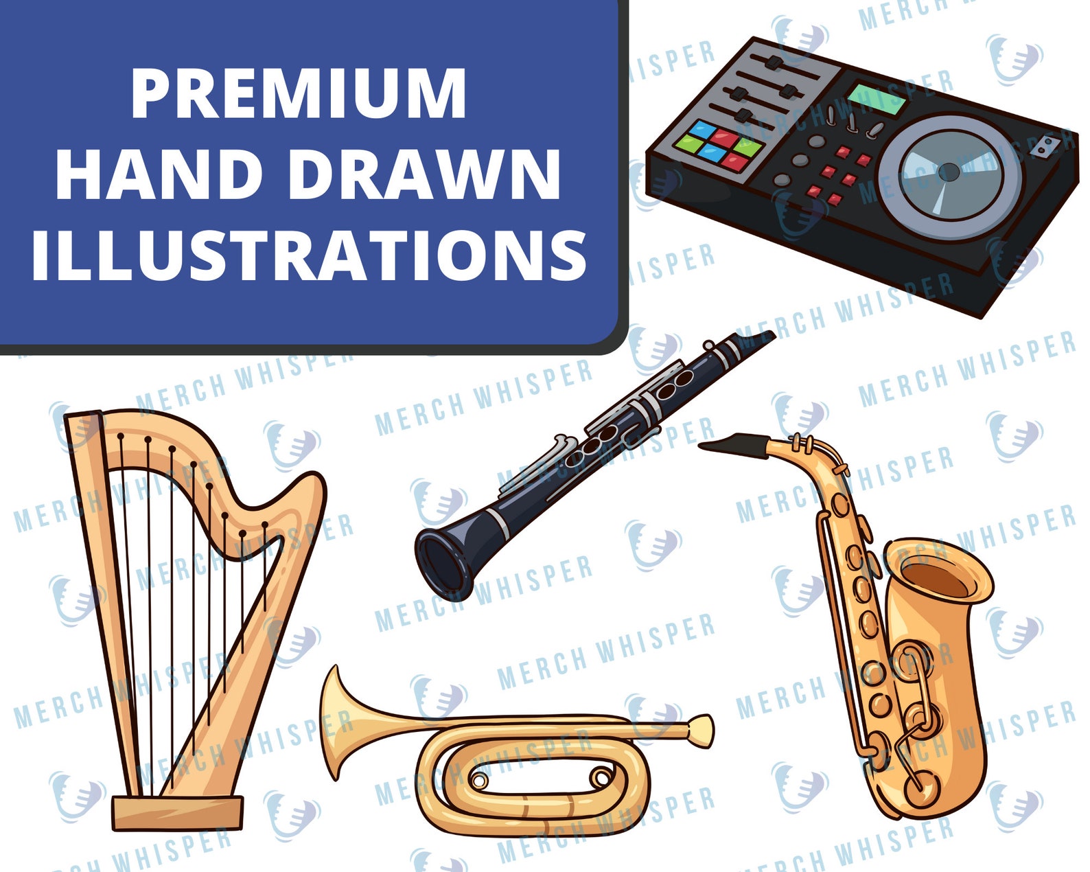 30 Instruments SVG, Vector Bundle, Music PNG Designs, Printable ...