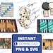 Backgammon SVG Bundle for Shirts // Board Game PNG Sublimation Files ...