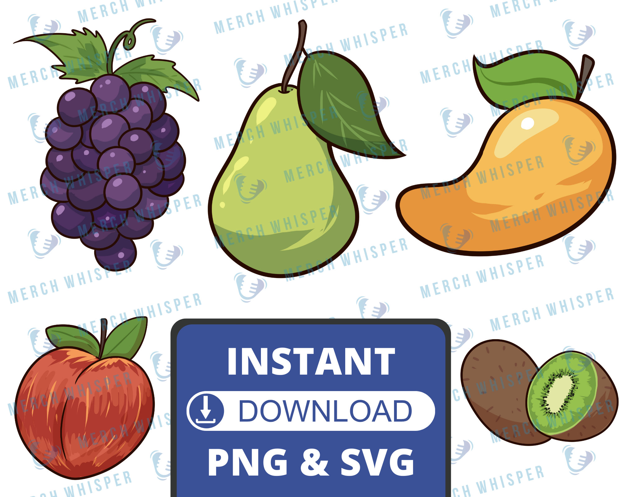 15 Fruit SVG Bundle, Pineapple Sublimation Download, Grapes Embroidery ...