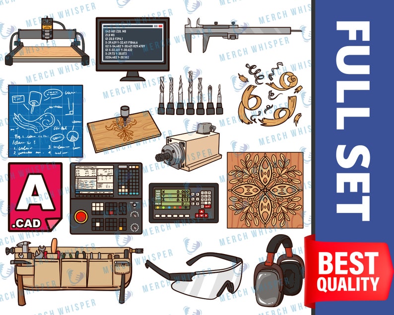 CNC Machinist SVG Bundle for Shirts // Machine Shops PNG Sublimation ...