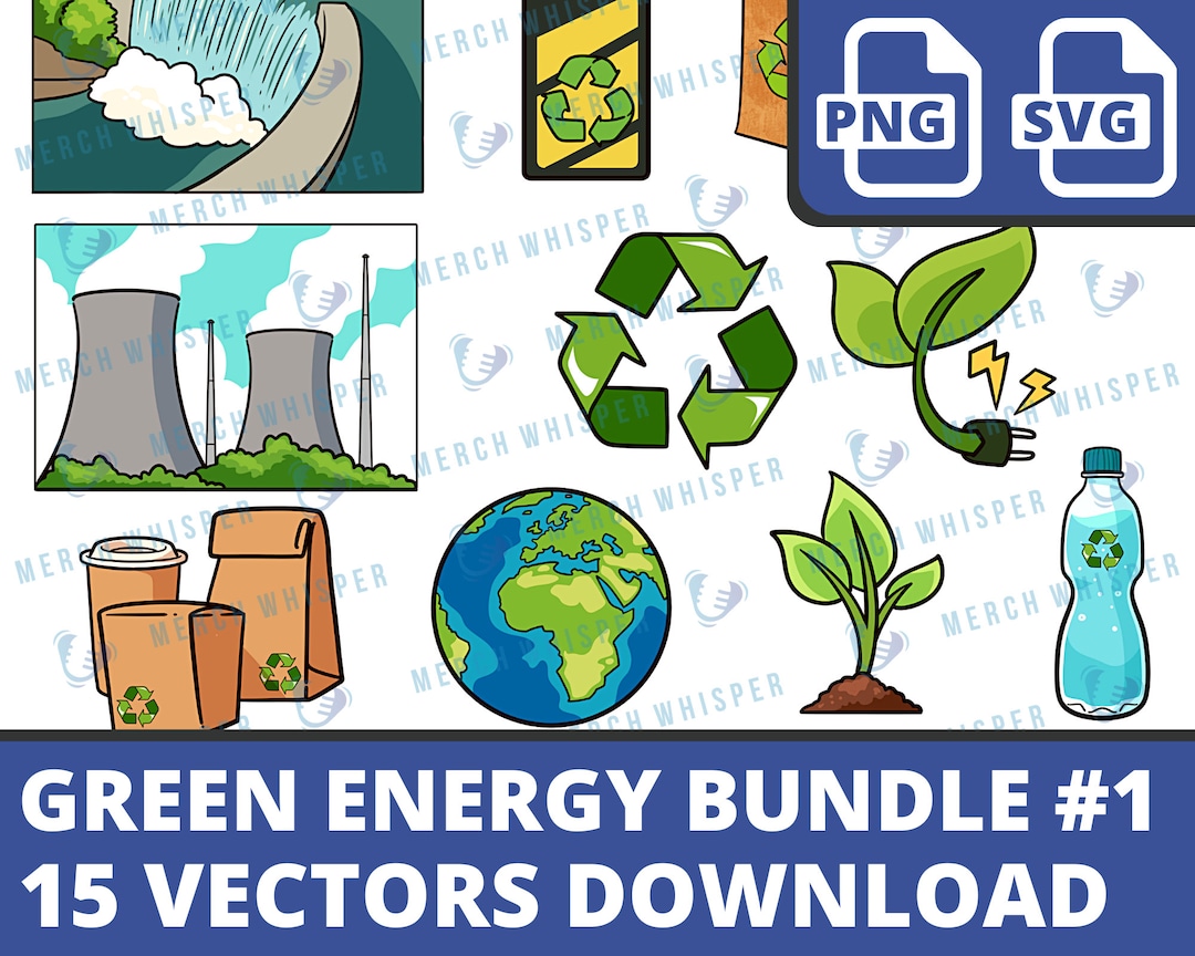 Renewable SVG Bundle for Shirts // Sustainability PNG Sublimation Files ...