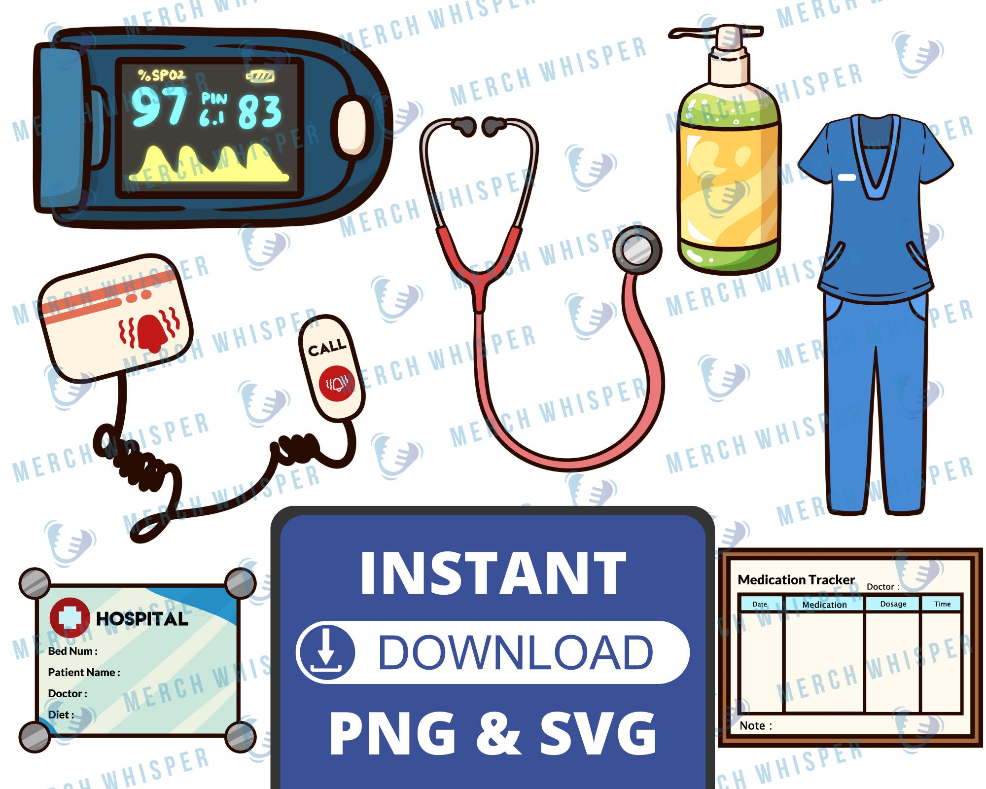 Nurse SVG Bundle for Shirts // STNA PNG Sublimation Files // Geriatric ...