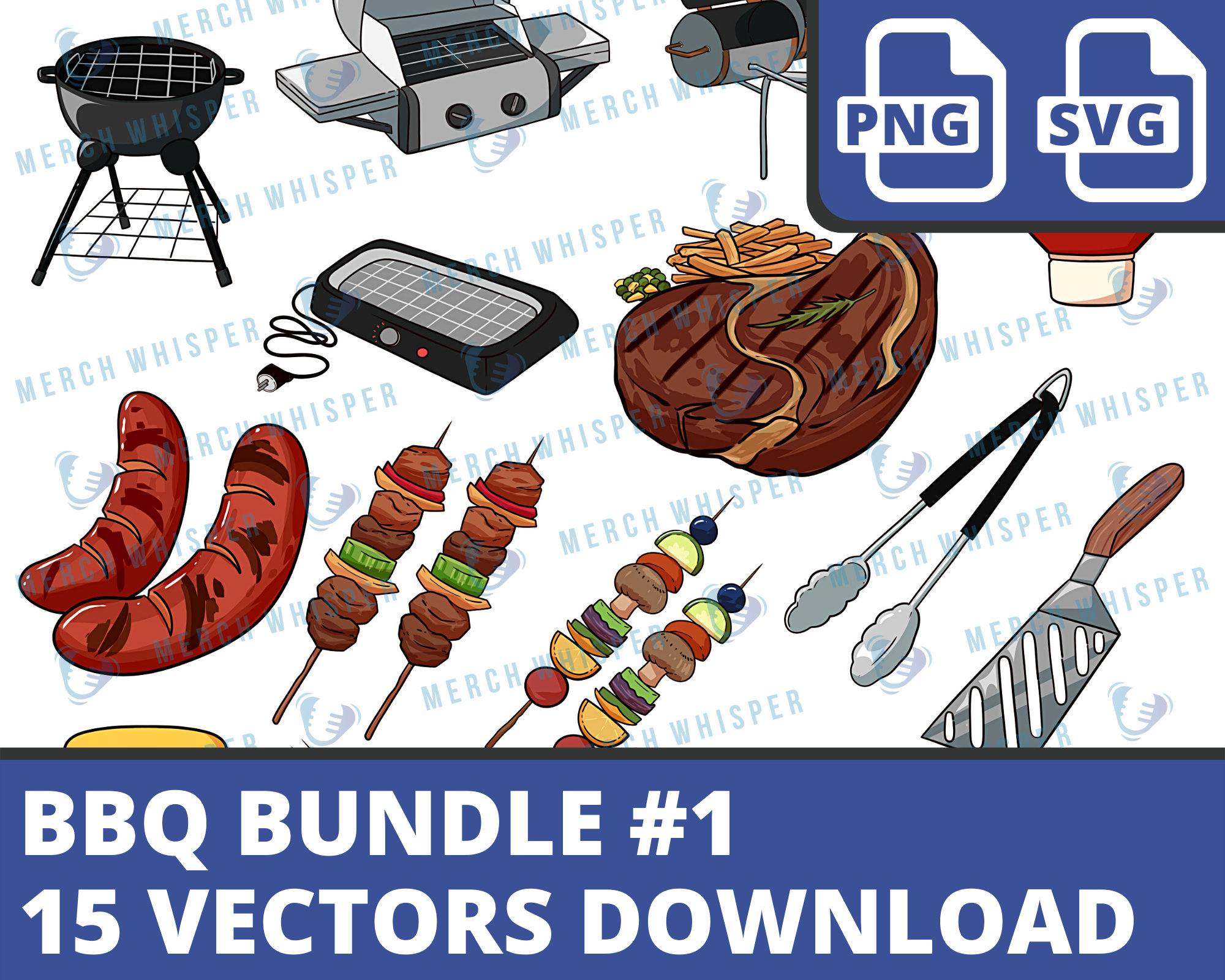 15 Barbeque SVG Bundle, BBQ PNG, Grilling Clipart, Meat Smoker Shirt ...