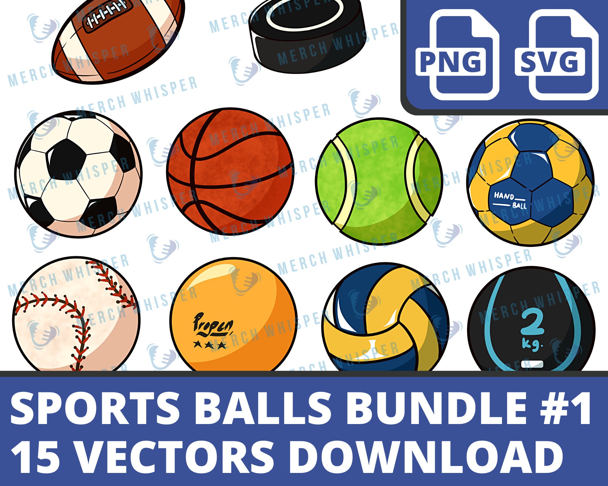 15 Sports Balls Clipart Bundle, Soccer Ball PNG File, Football Ball SVG ...