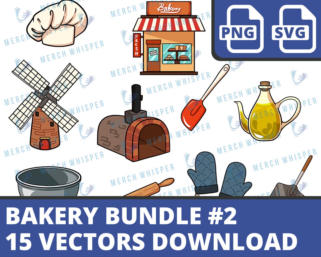 Baking SVG Bundle for Shirts // Pastry PNG Sublimation Files // Bakery ...