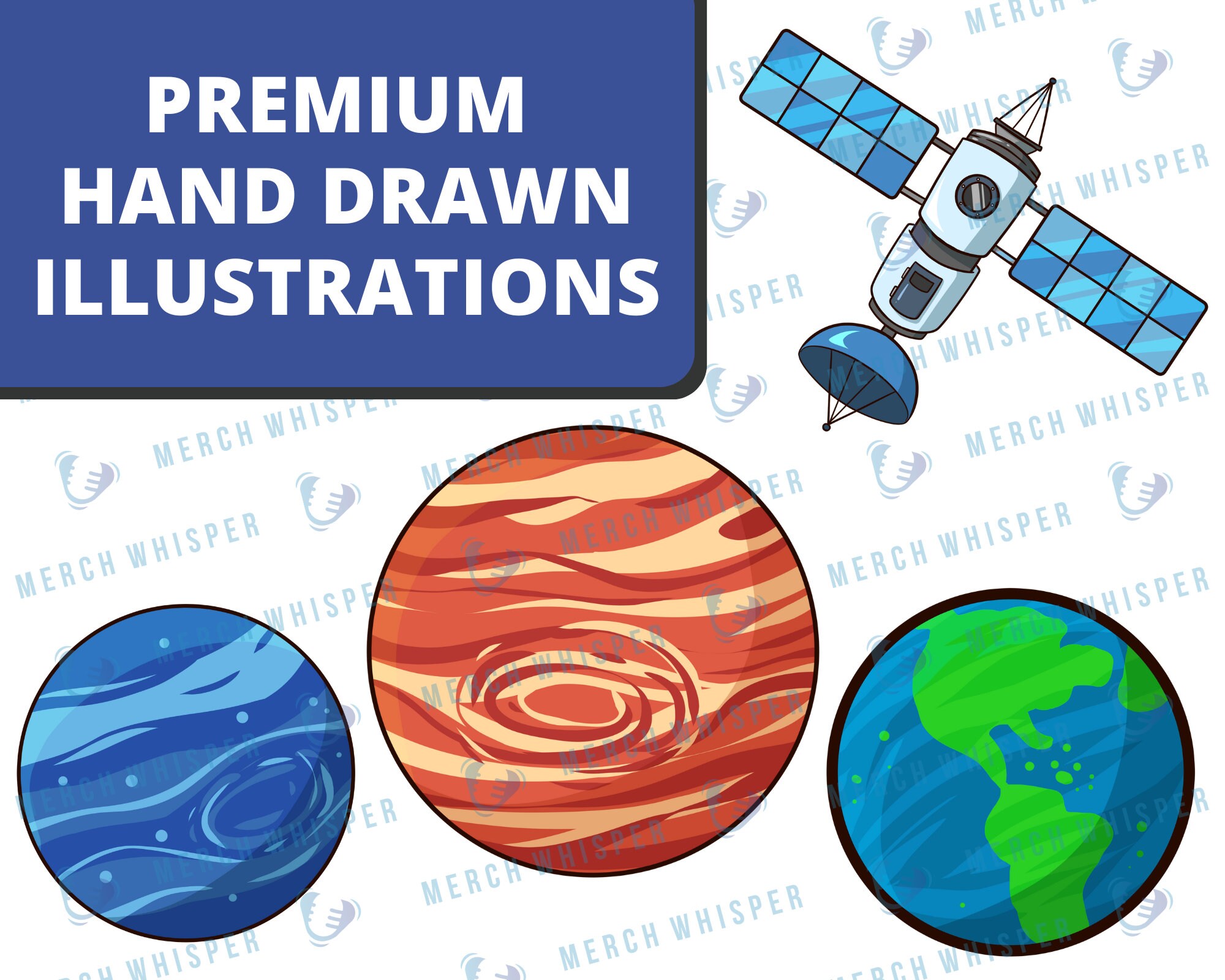 15 Planets SVG Bundle, Space PNG Clipart Commercial Use, Astronomy ...