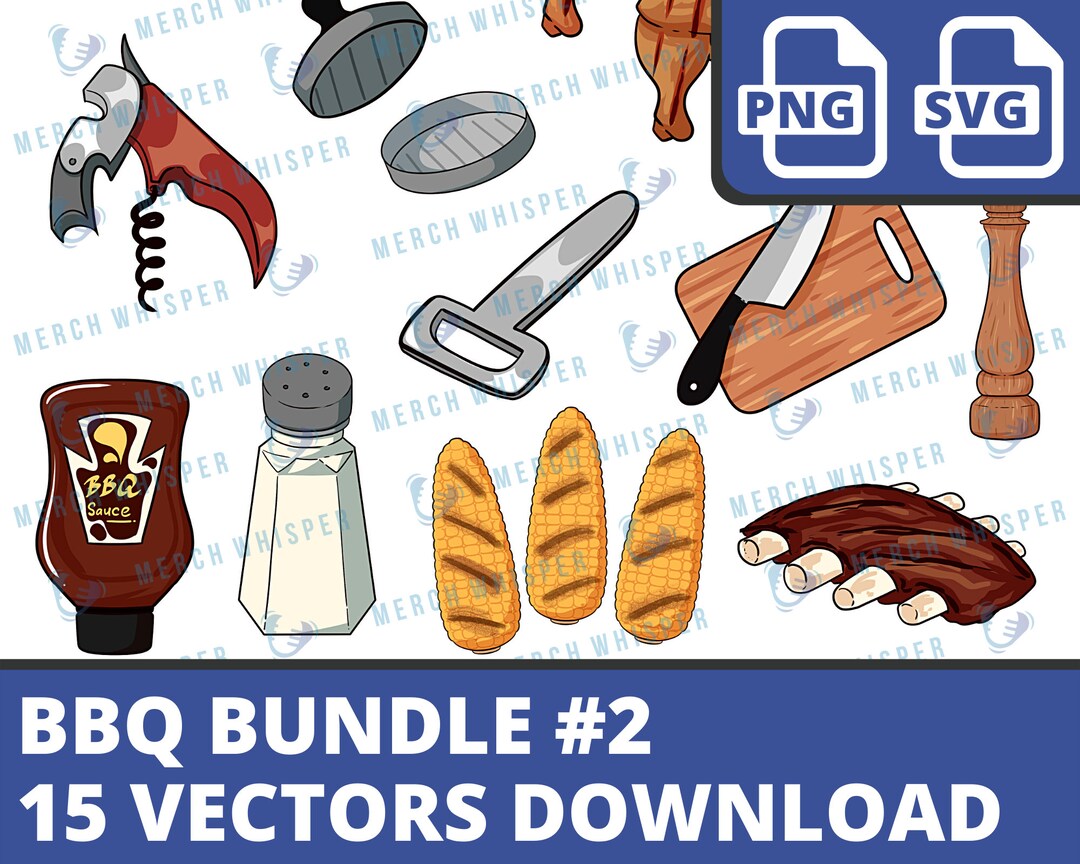 15 Grilling SVG File Bundle, BBQ Clipart PNG, Barbeque Shirt, Grill ...