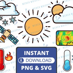 Meteorology SVG Bundle for Shirts // Meteorologist PNG Sublimation ...