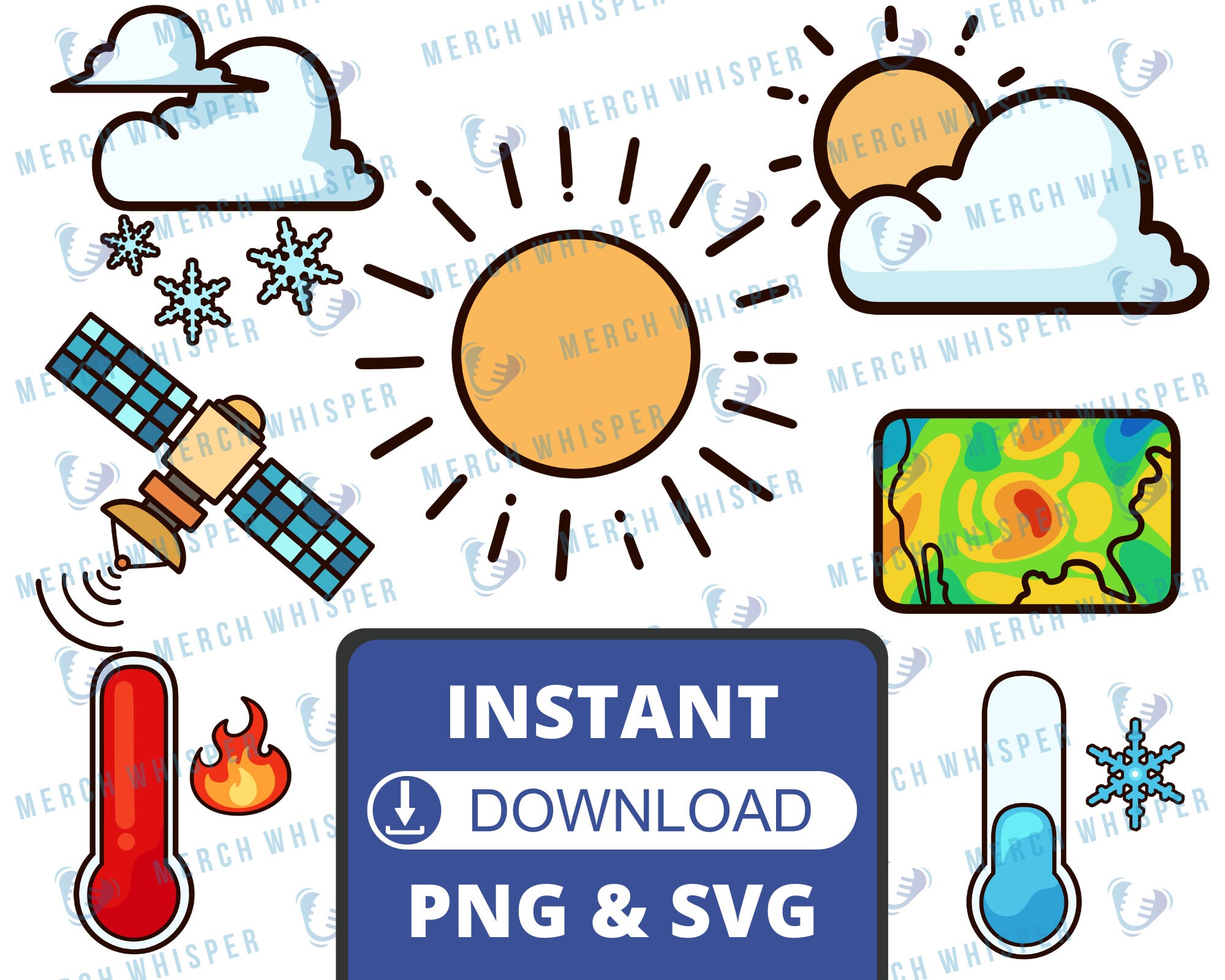 Meteorology SVG Bundle for Shirts // Meteorologist PNG Sublimation ...