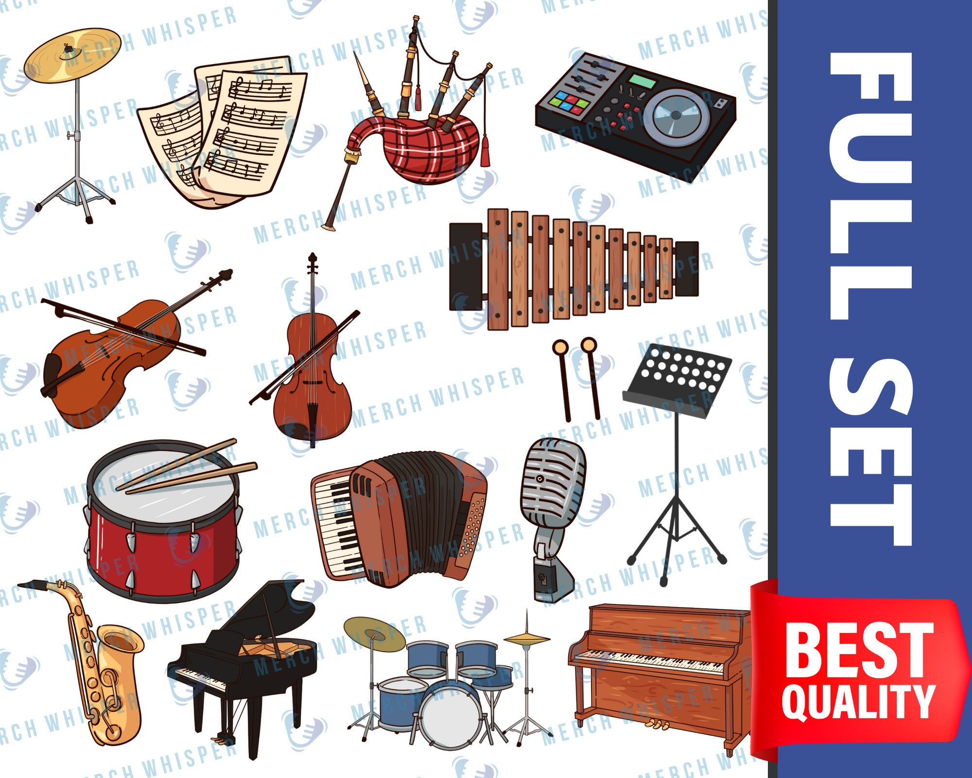 15 Music SVG Files, Musician Art Print, Musicial Gift, Instrument ...