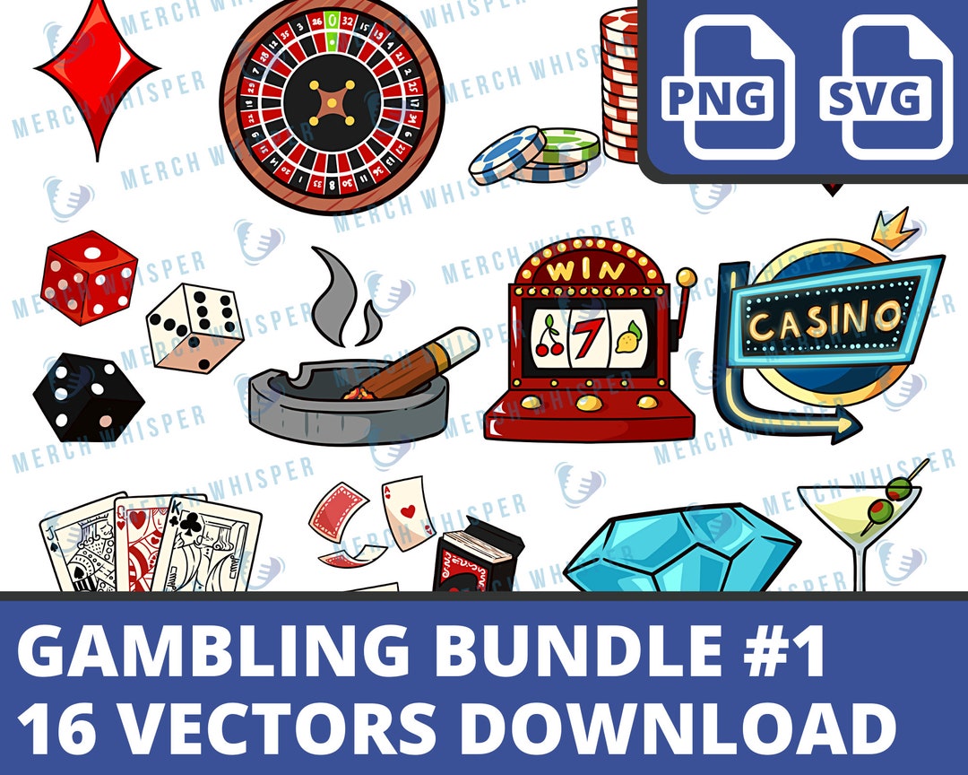 16 Casino SVG Files, Gambling PNG Digital Download, Poker Clipart ...