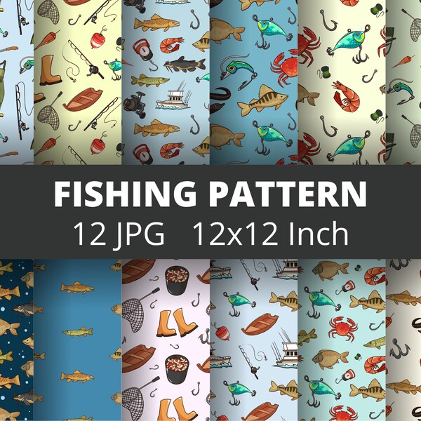 Fishing Pattern - Etsy
