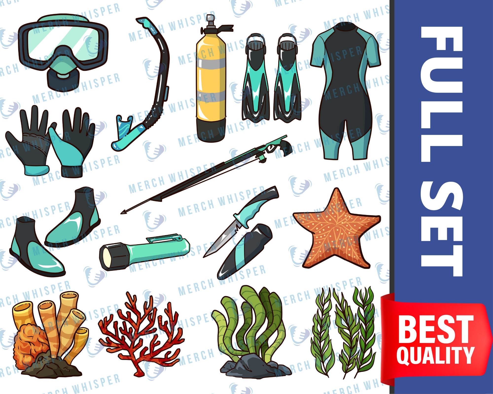 Scuba SVG Bundle for Shirts // Diver PNG Sublimation Files ...