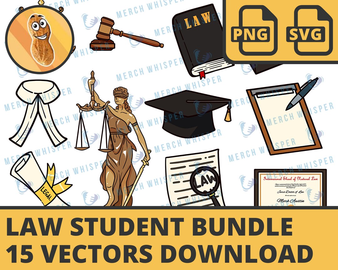Law Student SVG Bundle for Shirts // Lawyer PNG Sublimation Files ...