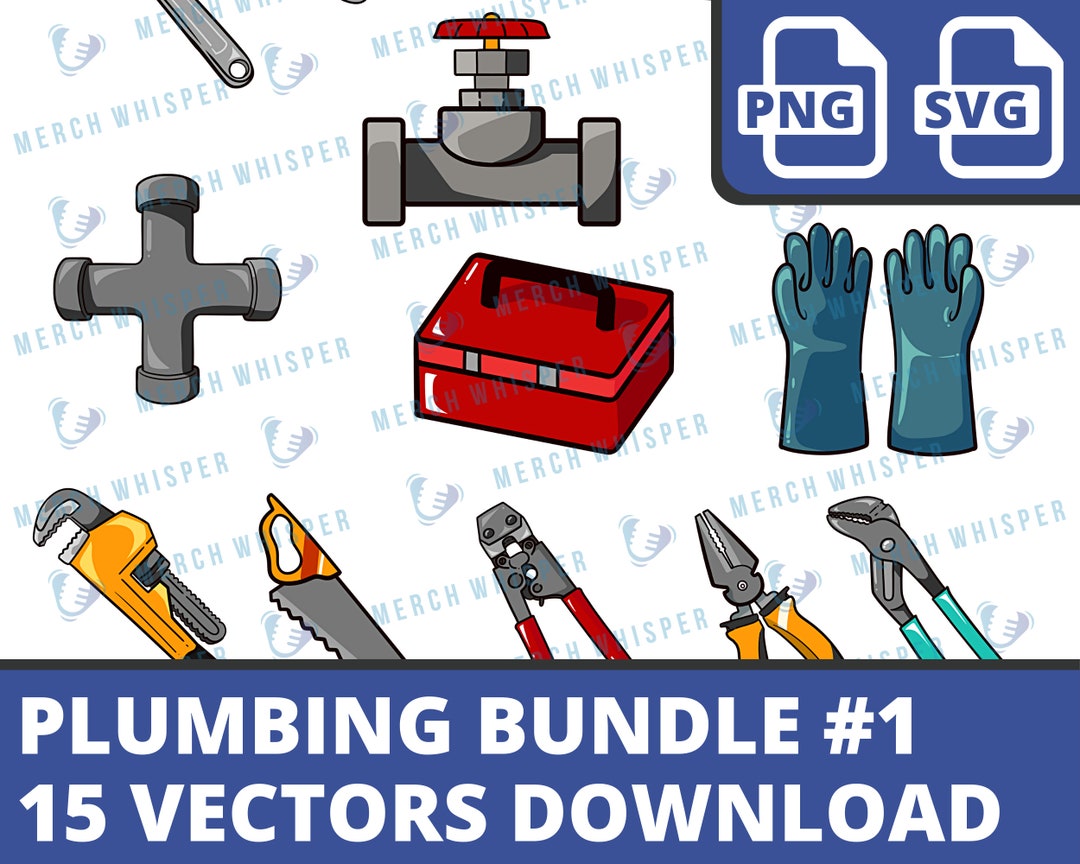 Plumbing SVG Bundle for Shirts // Tools PNG Sublimation Files ...