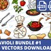 Ravioli SVG Bundle for Shirts // Cooking PNG Sublimation Files ...