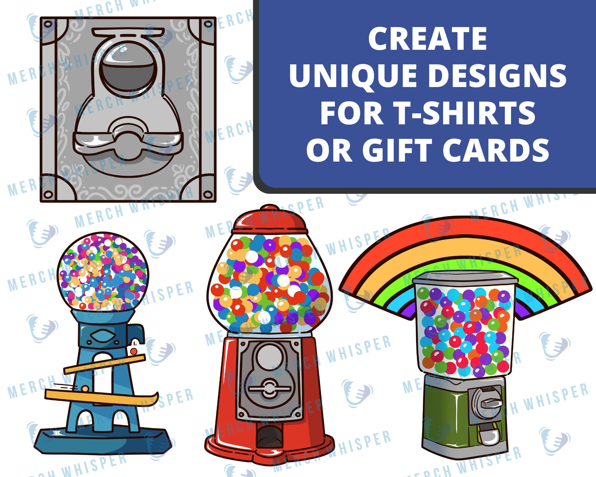 Candy Machine SVG Bundle for Shirts // Gumball PNG Sublimation Files ...