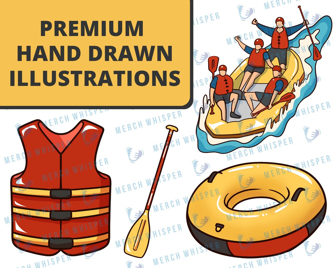 River Tubing SVG Bundle for Shirts // Rafting PNG Sublimation Files ...