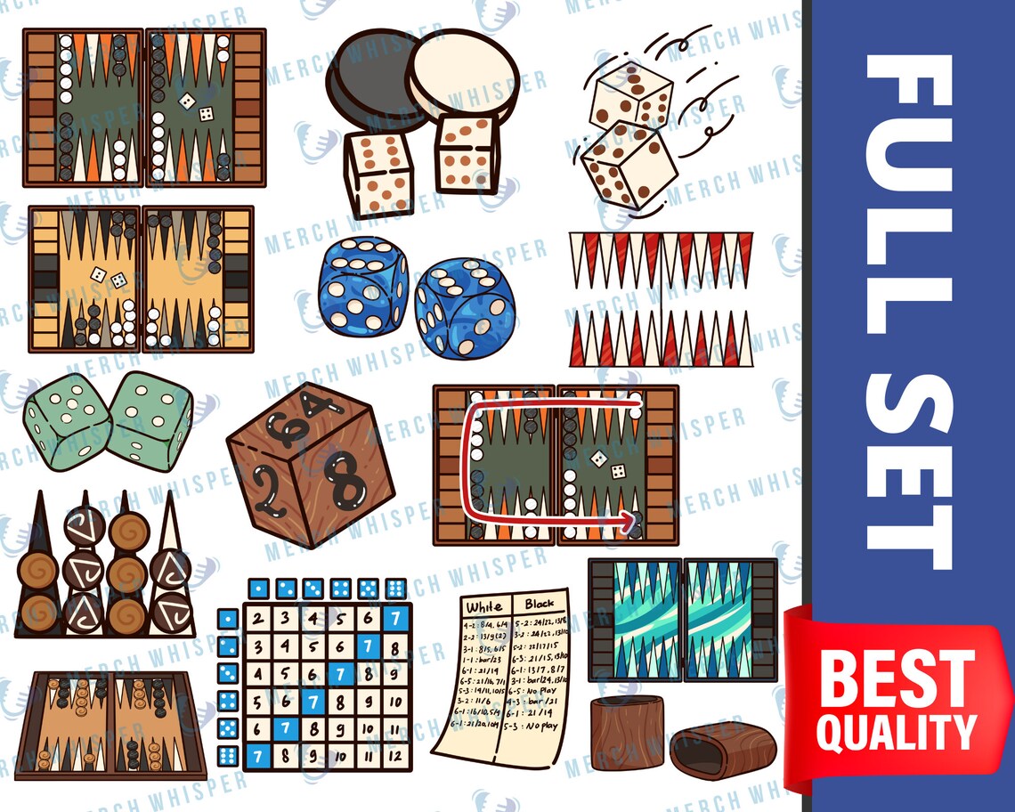 Backgammon SVG Bundle for Shirts // Board Game PNG Sublimation Files ...