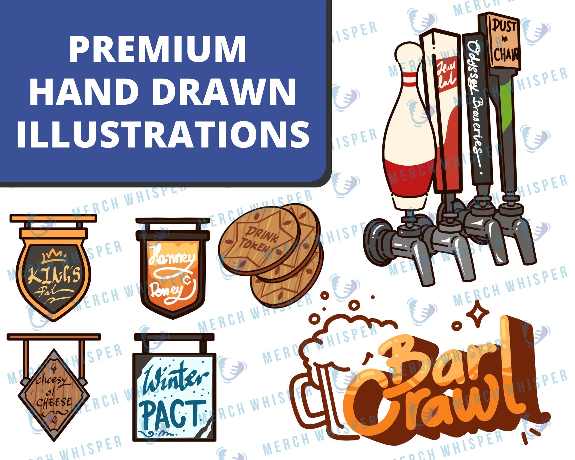 Bar Crawl SVG Bundle for Shirts // Pub PNG Sublimation Files // Beer ...