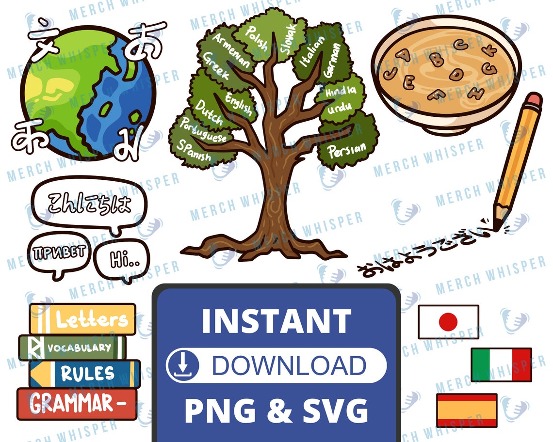 ELL Teacher SVG Bundle for Shirts // Languages PNG Sublimation Files ...