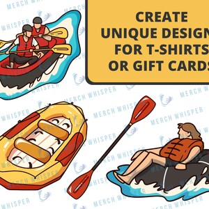 River Tubing SVG Bundle for Shirts // Rafting PNG Sublimation Files ...