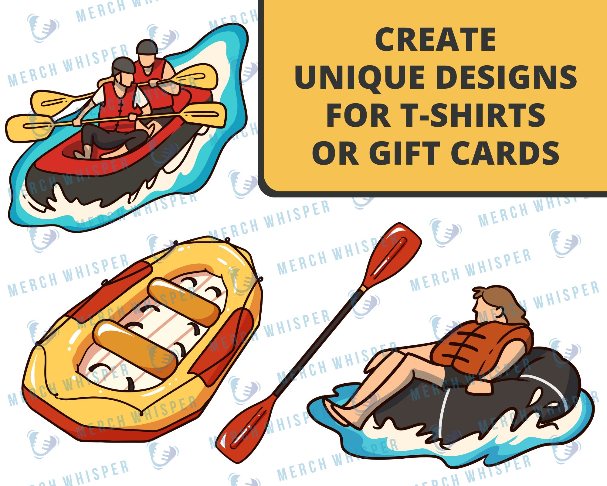 River Tubing SVG Bundle for Shirts // Rafting PNG Sublimation Files ...