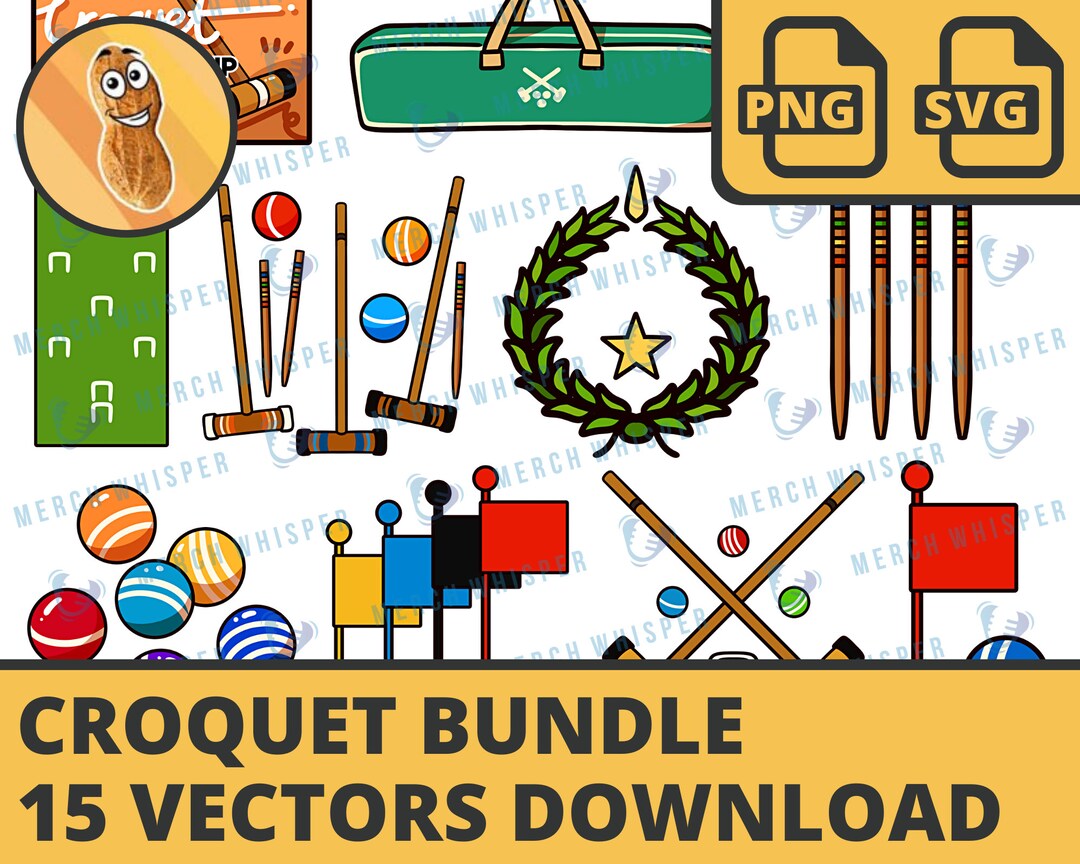 Croquet SVG Bundle for Shirts // Krocket PNG Sublimation Files // Golf ...