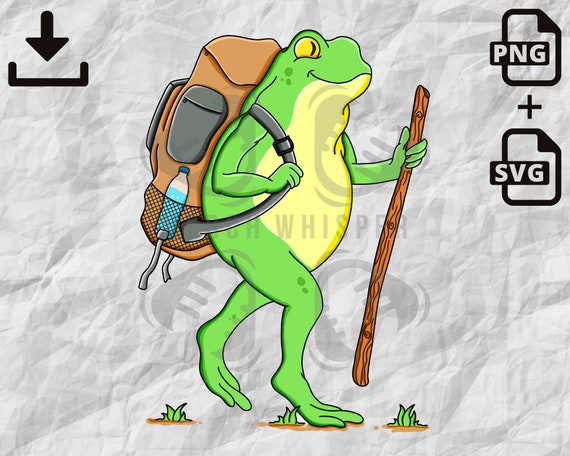 Frog SVG for Cricut Hiking PNG Toad Clip Art Downloadable | Etsy Canada