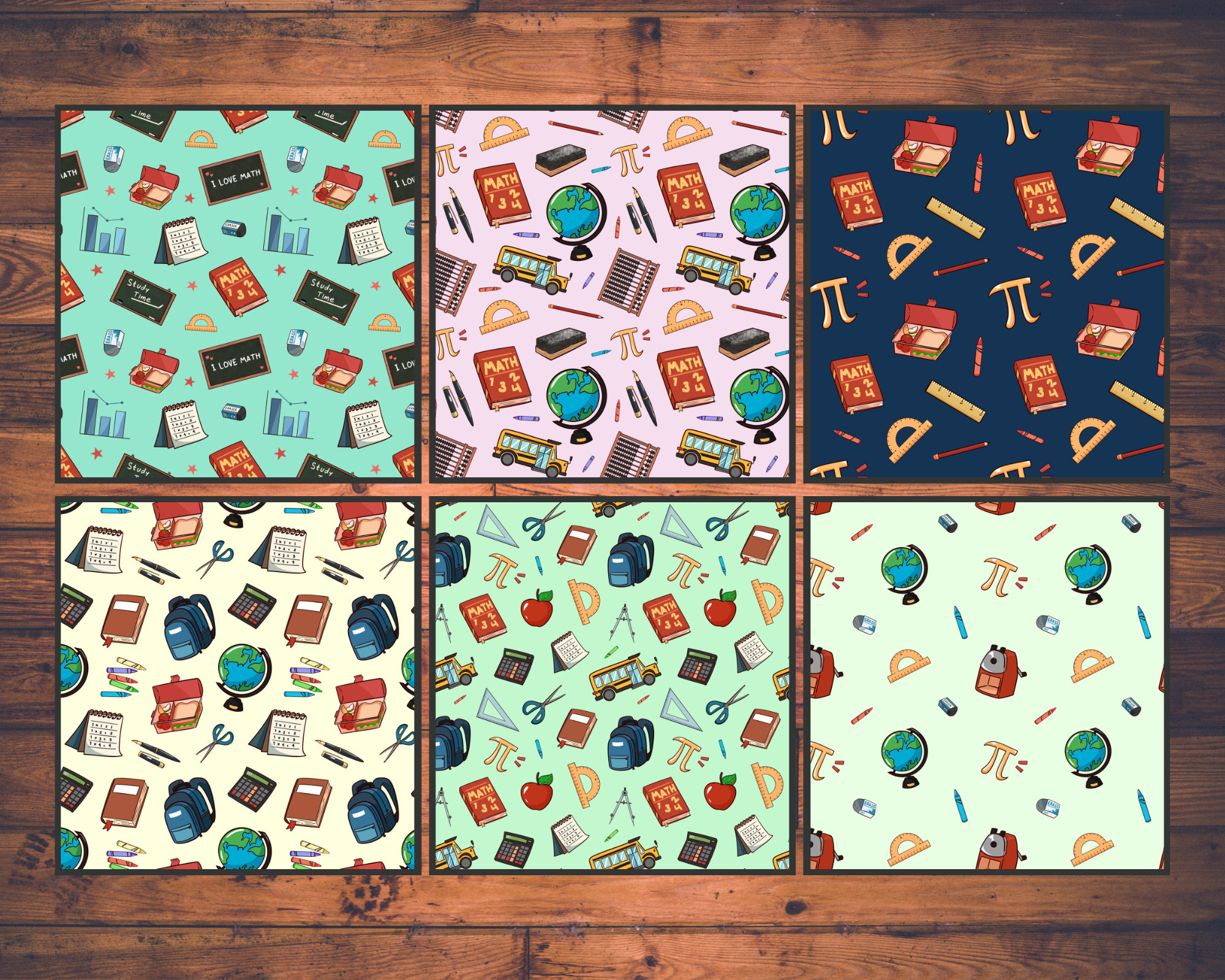 6 School Pattern for Kids, First Day of School JPG, First Grade ...