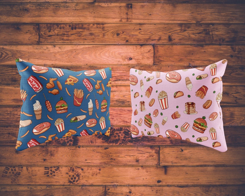 6 Fast Food Seamless File, Downloadable Patterns, Tumbler Designs ...