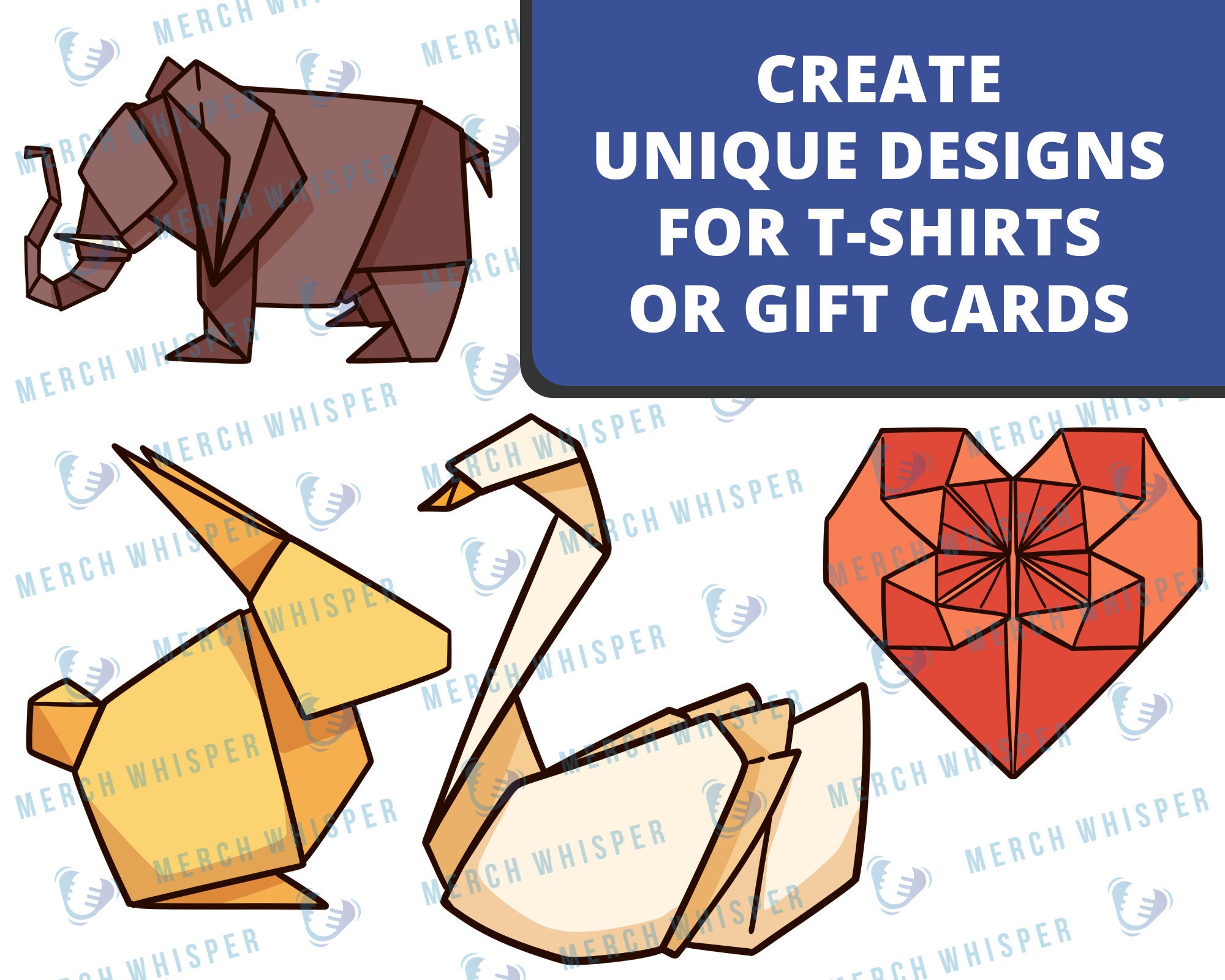 Origami SVG Bundle for Shirts // Paper Folding PNG Sublimation Files ...
