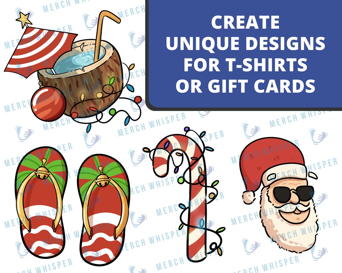 15 Christmas in July SVG, Xmas Beach Party Printables, Surfing Santa ...