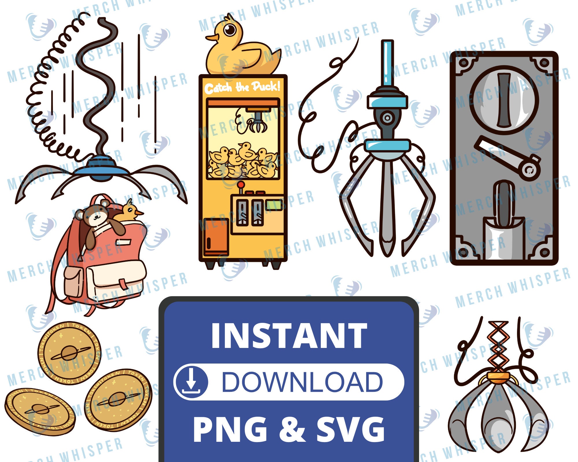 Claw Machine SVG Bundle for Shirts // Gambling PNG Sublimation Files ...