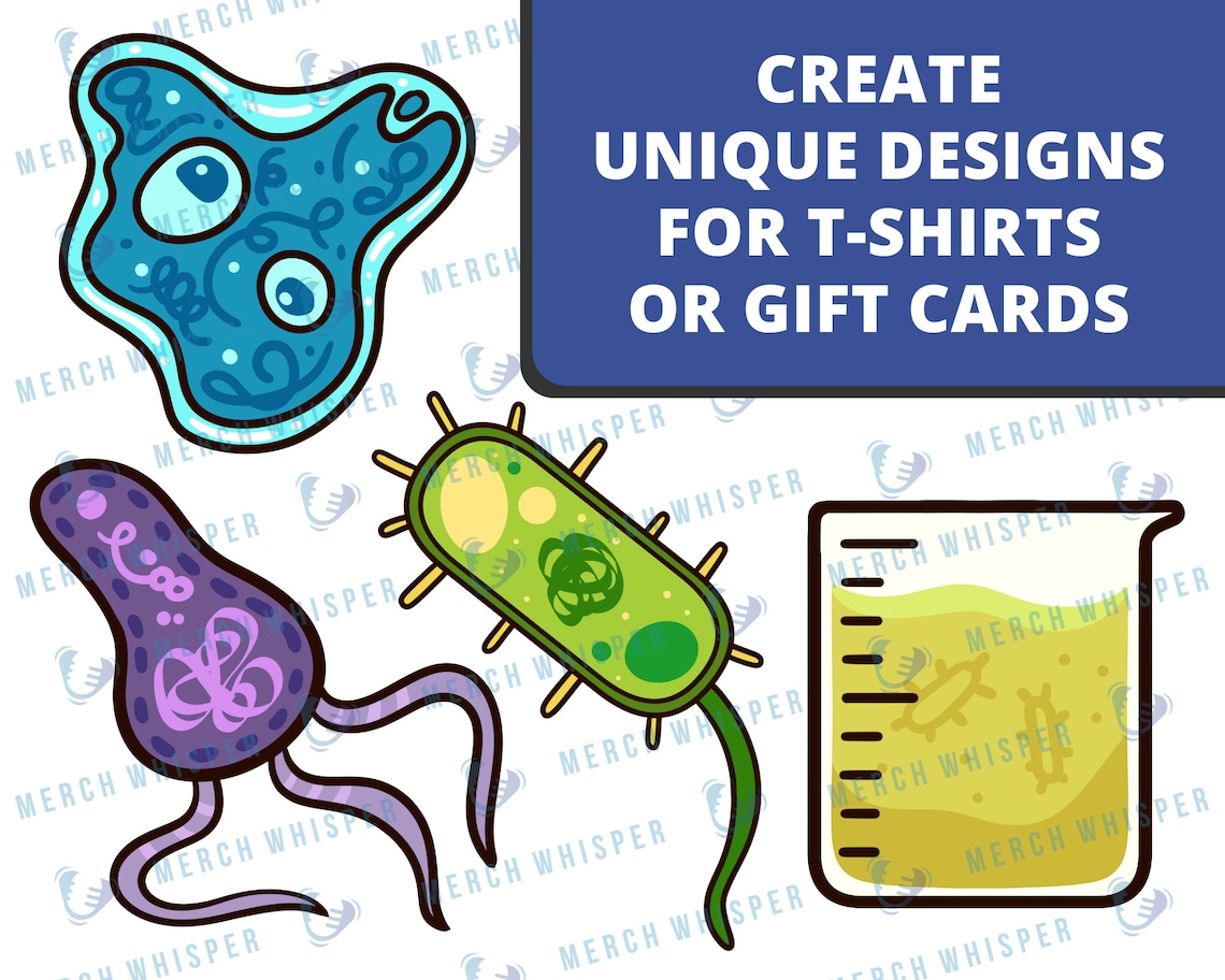 Microbiology SVG Bundle for Shirts // Microbiologist PNG Sublimation ...