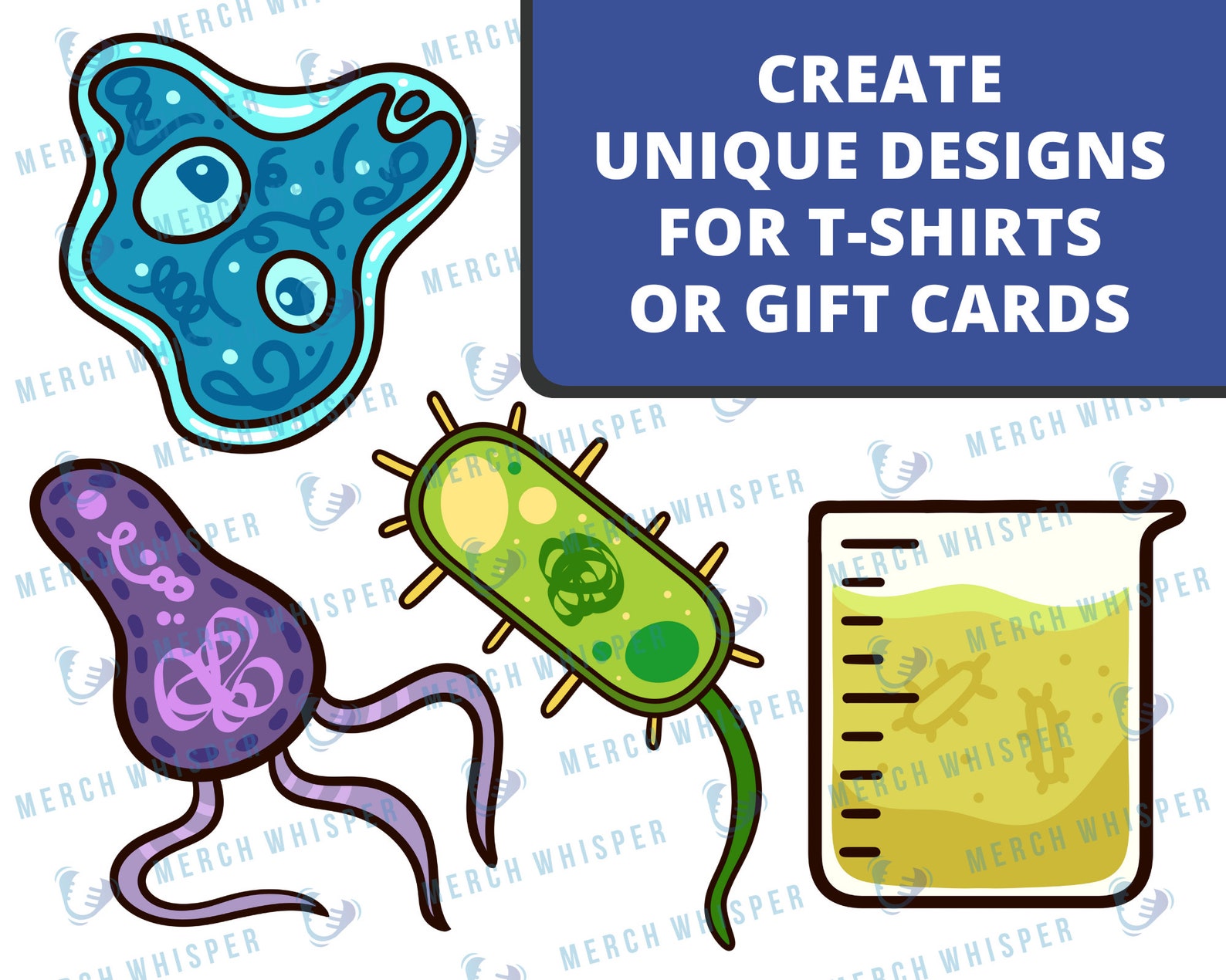 Microbiology SVG Bundle for Shirts // Microbiologist PNG Sublimation ...