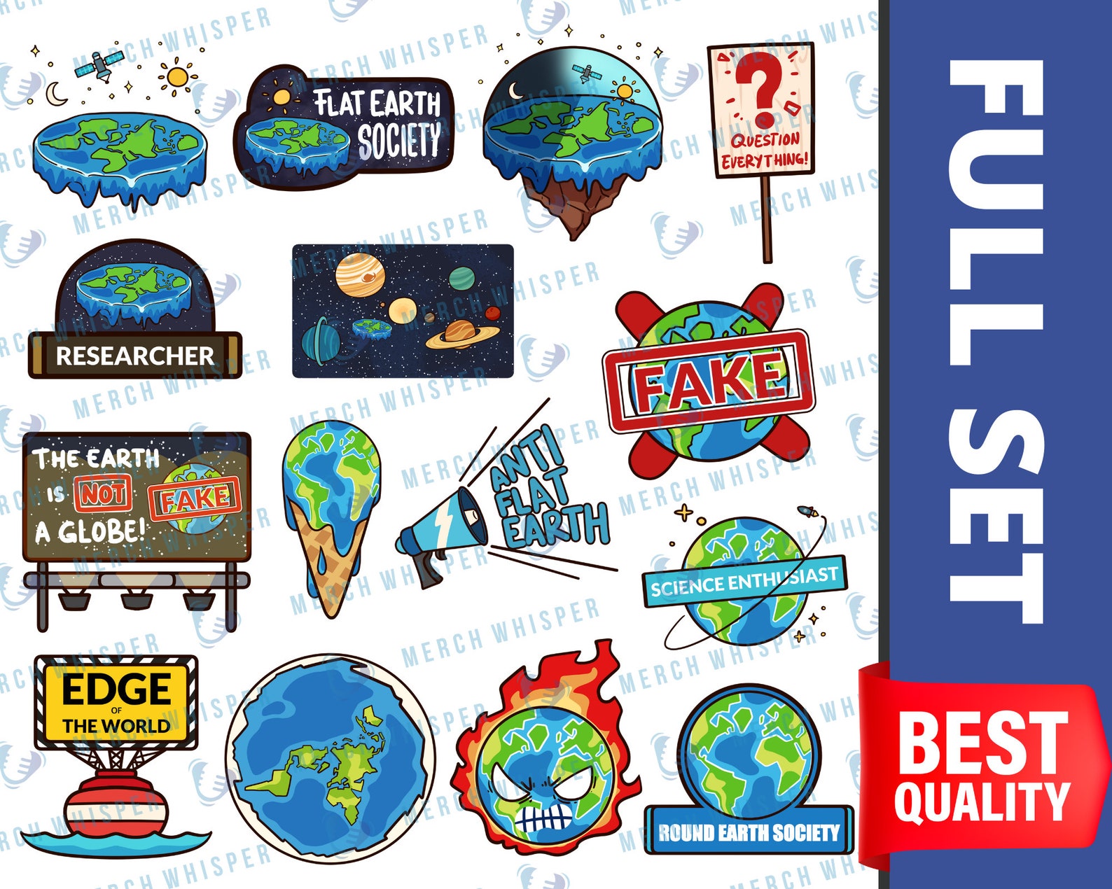 Conspiracy Theories SVG Bundle for Shirts // Flat Earth PNG Sublimation ...