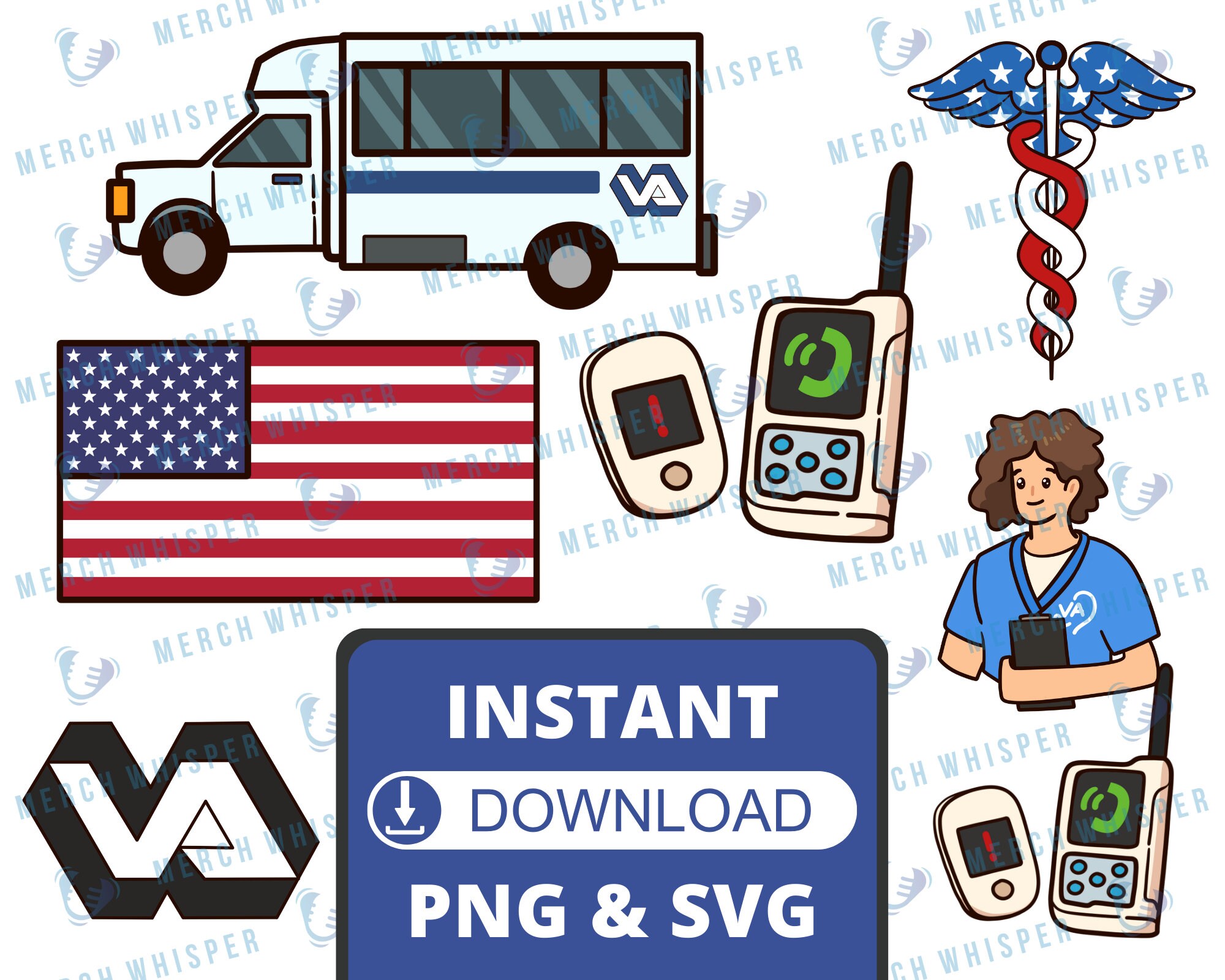 VA Nurse SVG Bundle for Shirts // Paramedic PNG Sublimation Files ...