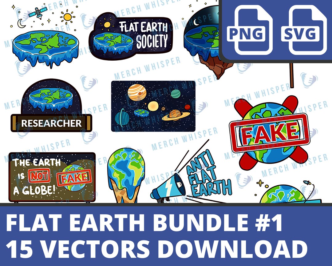 Conspiracy Theories SVG Bundle for Shirts // Flat Earth PNG Sublimation ...