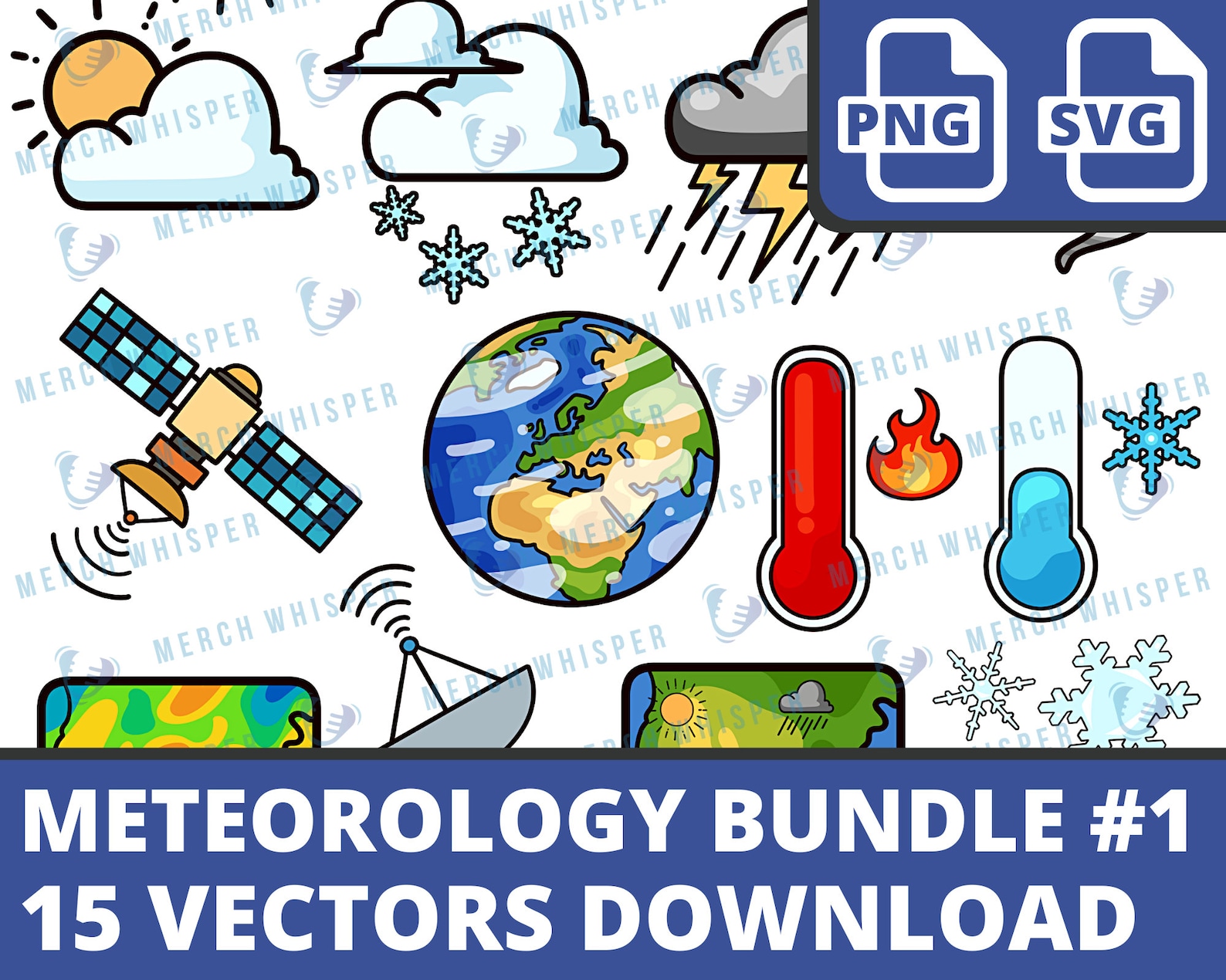 Meteorology SVG Bundle for Shirts // Meteorologist PNG Sublimation ...