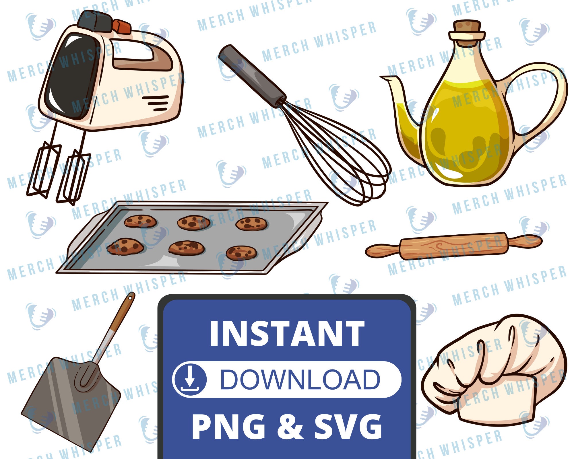 Baking SVG Bundle for Shirts // Pastry PNG Sublimation Files // Bakery ...